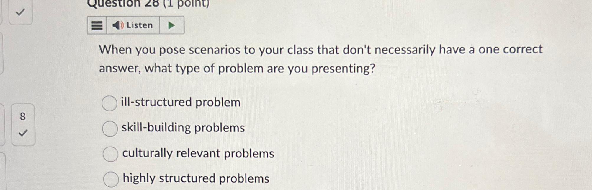 Solved When you pose scenarios to your class that don't | Chegg.com