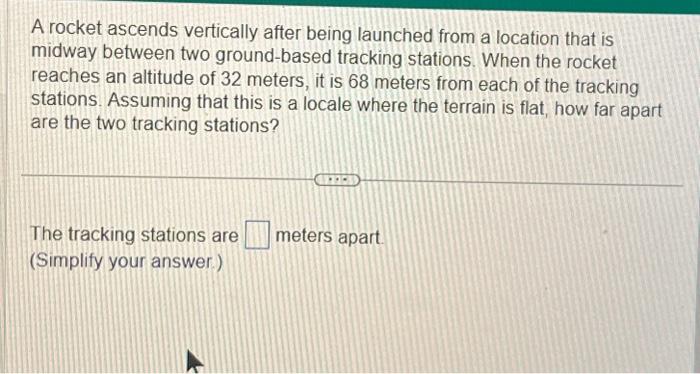 Solved A rocket ascends vertically after being launched from | Chegg.com