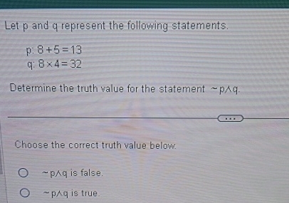 Solved Let p ﻿and q ﻿represent the following statements. | Chegg.com