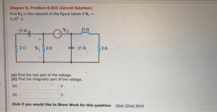 Solved Chapter 8, Problem 8.053 (Circuit Solution) Find Vs | Chegg.com