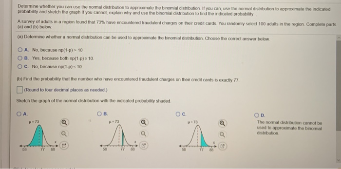 Solved Determine whether you can use the normal distribution | Chegg.com