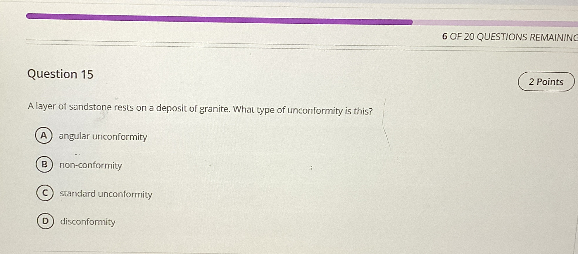 Solved 6 ﻿OF 20 ﻿QUESTIONS REMAININGQuestion 15A layer of | Chegg.com