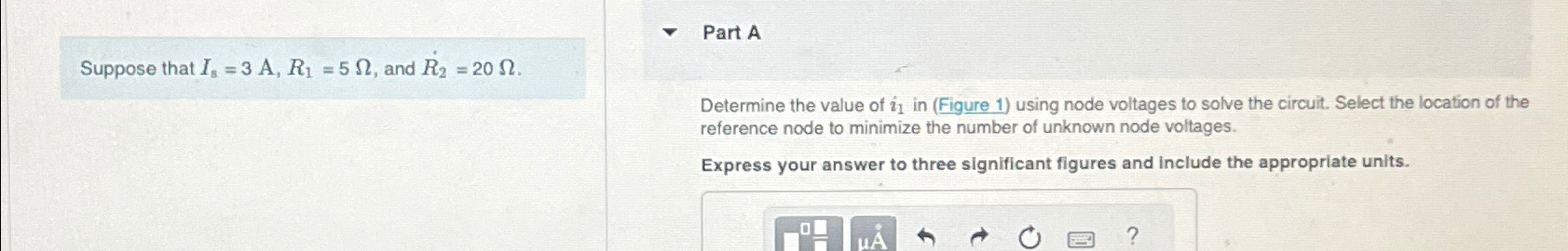 Part ASuppose that Is=3A,R1=5Ω, ﻿and | Chegg.com