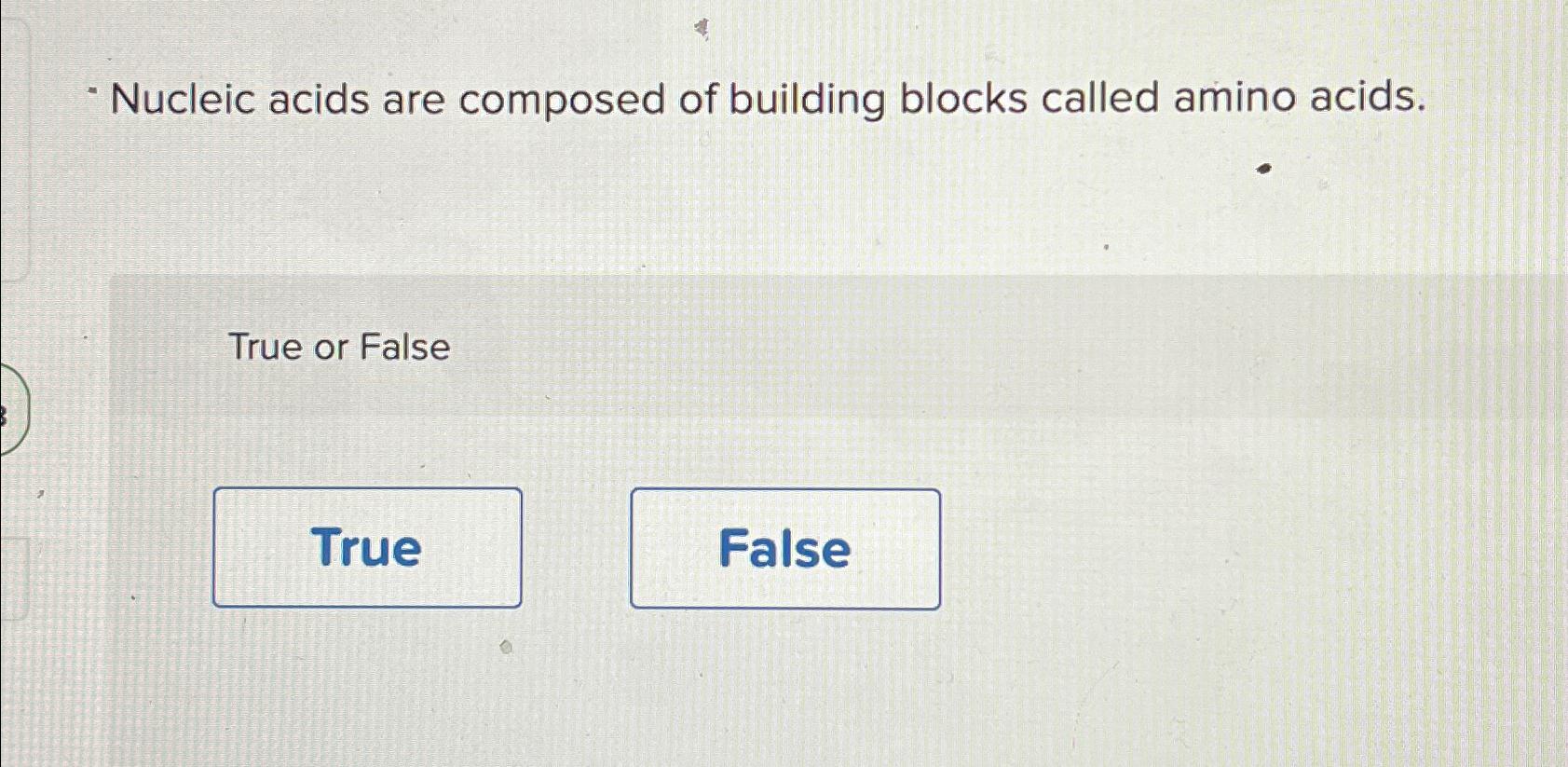 Solved Nucleic acids are composed of building blocks called | Chegg.com