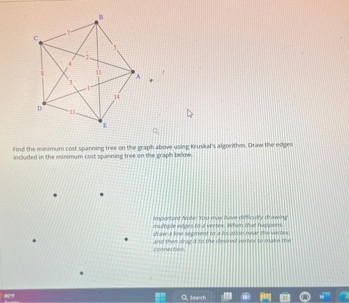 Solved Find the minimum cost spanning tree on the graph | Chegg.com