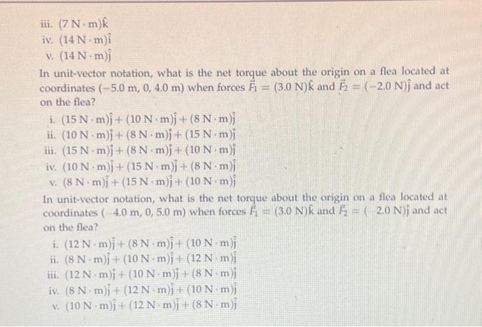 Solved Consider the following questions. (a) In unit-vector | Chegg.com