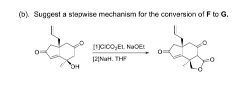 Solved (b). ﻿Suggest a stepwise mechanism for the conversion | Chegg.com