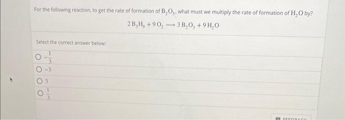 Solved For the following reaction, to get the rate of | Chegg.com