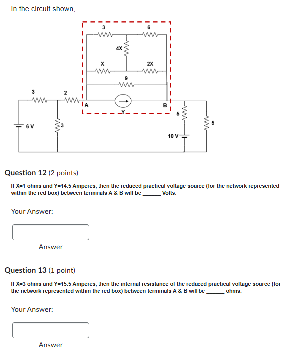 Solved In the circuit shown,Question 12 (2 ﻿points)If \( | Chegg.com