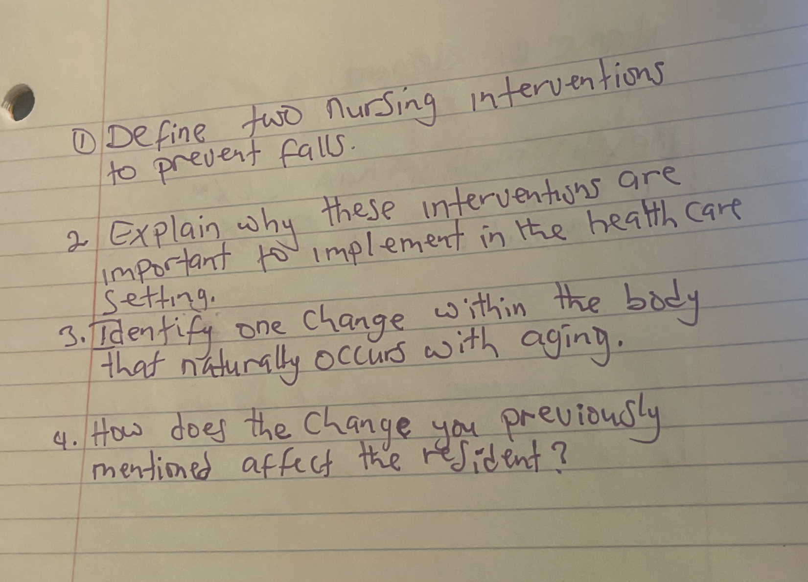 Solved (1) ﻿Define two nursing interventions to prevent | Chegg.com