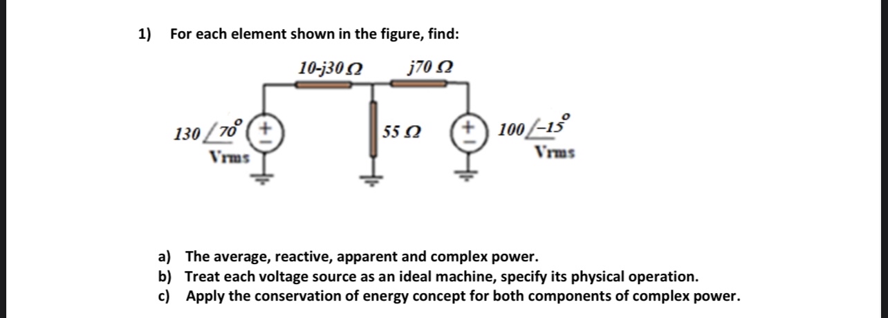 Solved For each element shown in the figure, find:a) ﻿The | Chegg.com