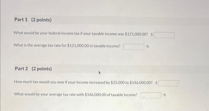 Solved Using the 2019 marginal tax rates provided in the | Chegg.com