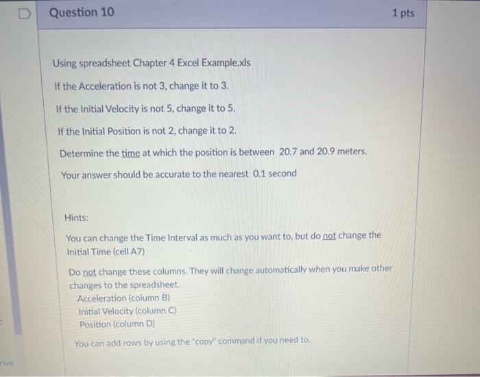 Solved In spreadsheet Chapter 4 Excel Example.xls When you | Chegg.com