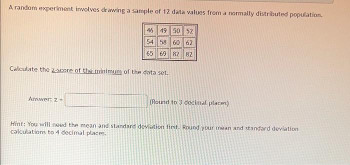 Solved A random experiment involves drawing a sample of 12 | Chegg.com