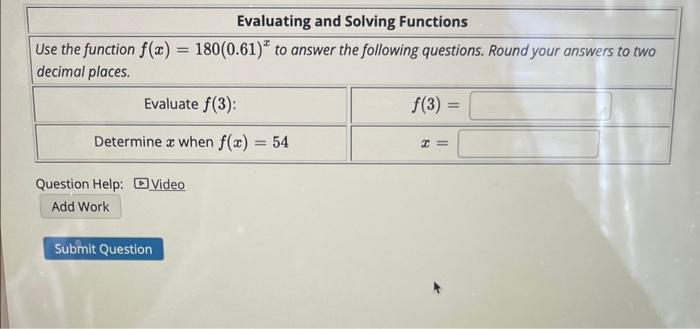 Solved Find a formula for the exponential function passing | Chegg.com