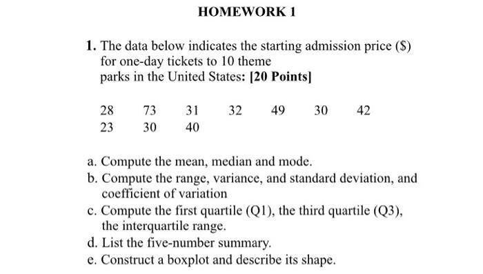 Solved explain b) compute range, variance, and standard | Chegg.com