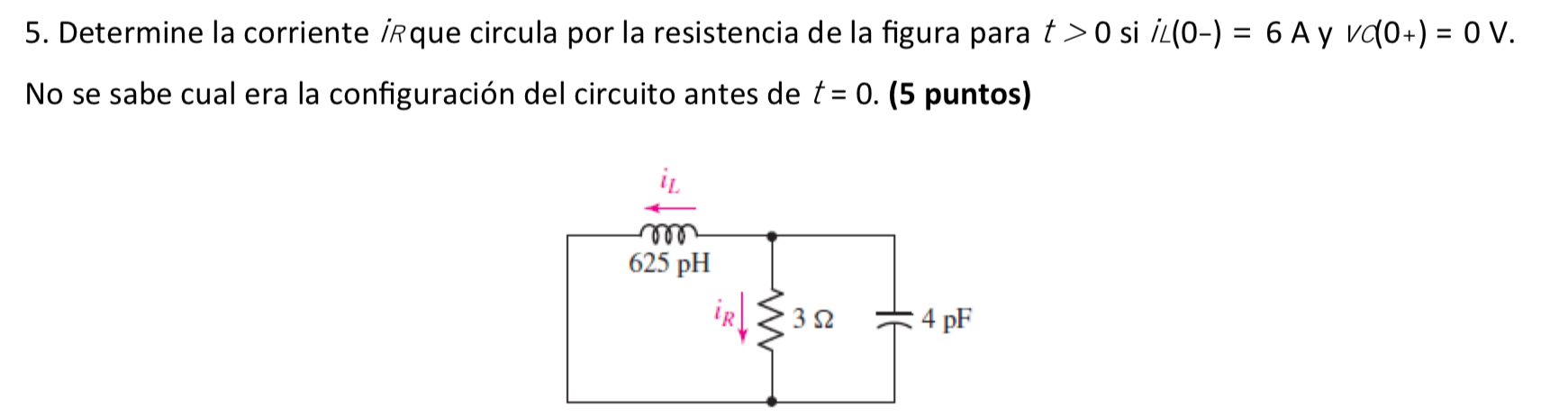 Solved Determine la corriente iR ﻿que circula por la | Chegg.com
