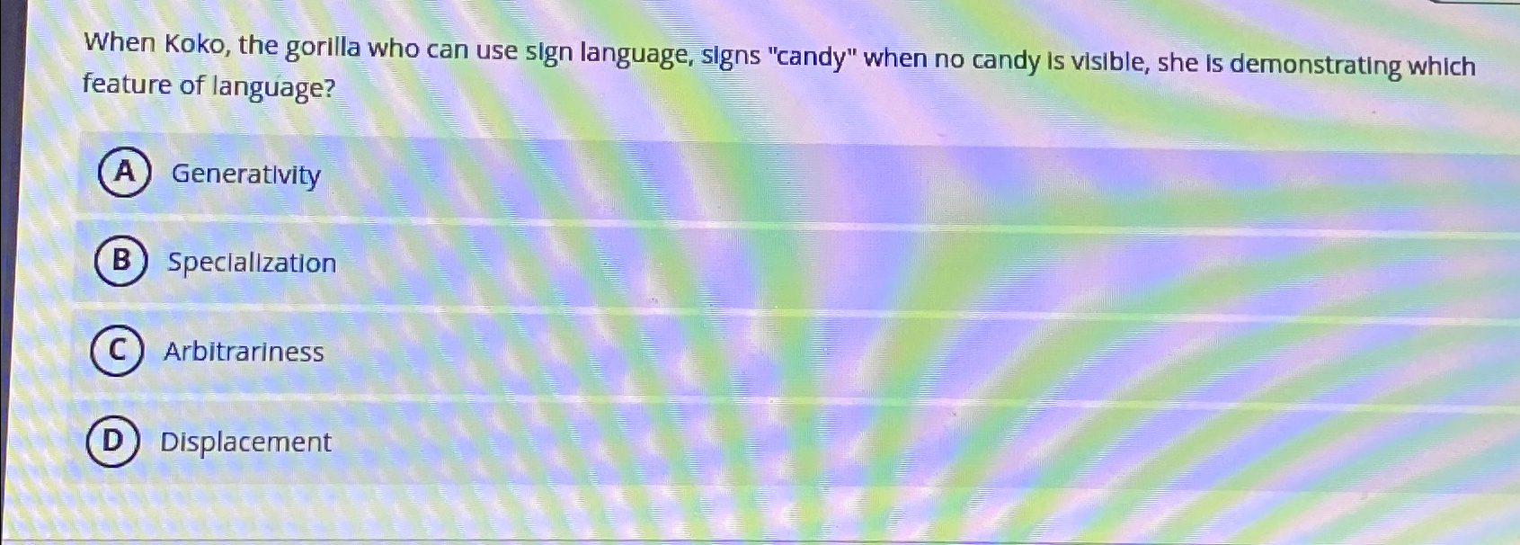 Solved When Koko, the gorilla who can use sign language, | Chegg.com