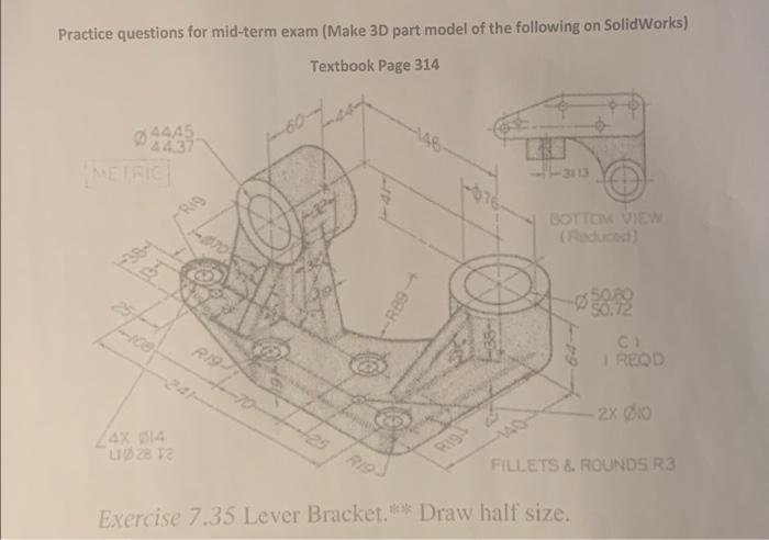 Solved Practice questions for mid-term exam (Make 3D part | Chegg.com