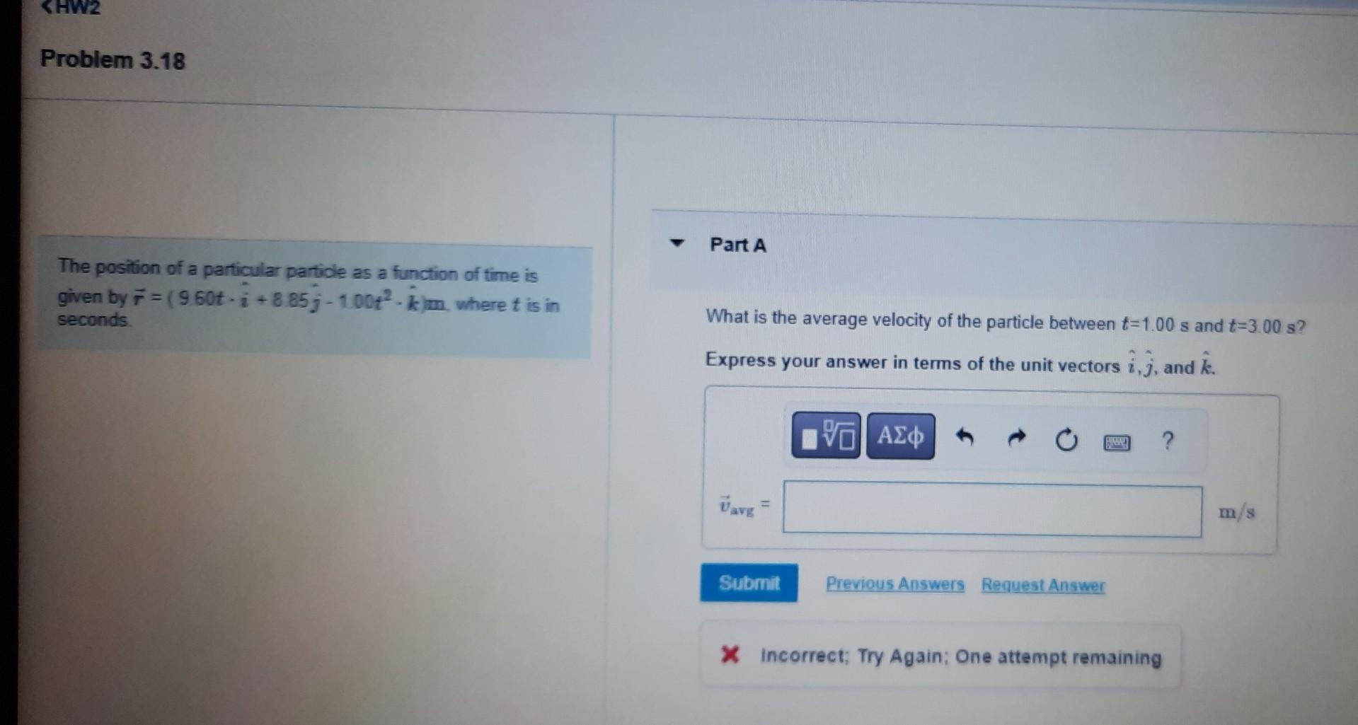 Solved Part A The position of a particular particle as a | Chegg.com