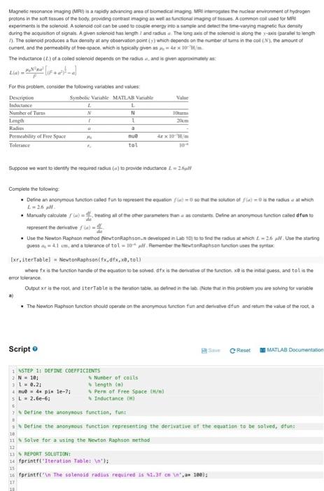 Solved Magnetic resonance imagng (MRi) is a rapidly | Chegg.com