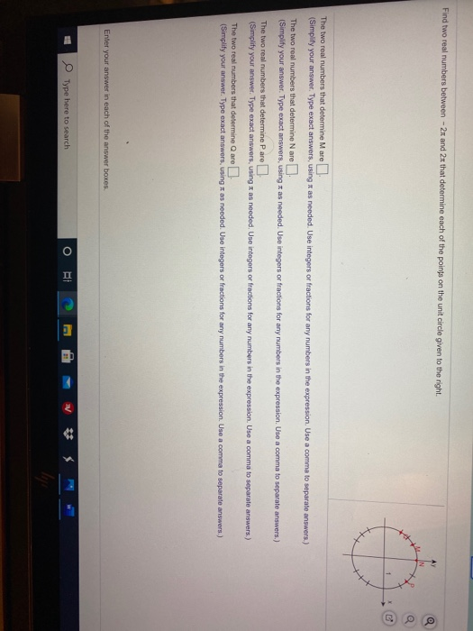 Solved Find two real numbers between - 2x and 2x that | Chegg.com
