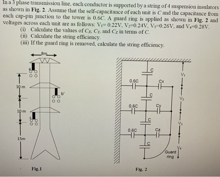 Solved In a 3 phase transmission line, each conductor is | Chegg.com
