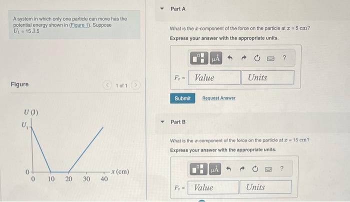 Solved A system in which only one particle can move has the | Chegg.com