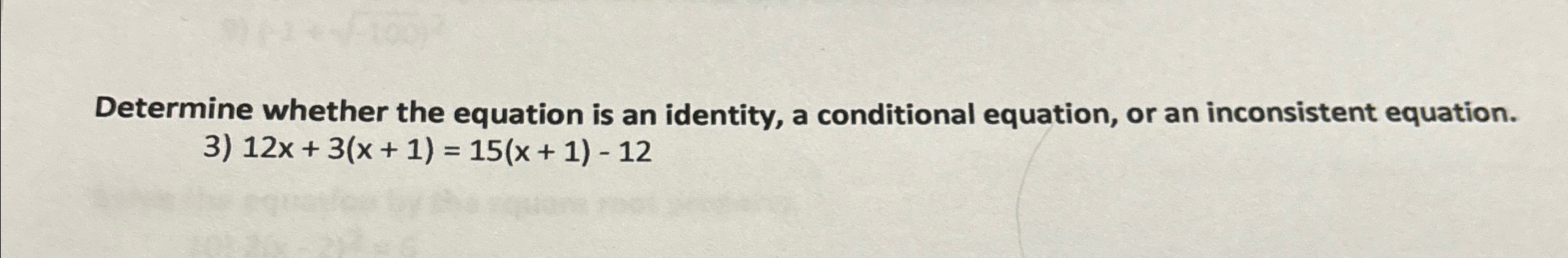 Solved Determine whether the equation is an identity, a | Chegg.com