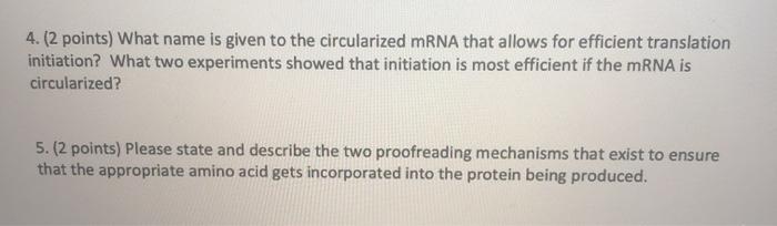 Solved 4. (2 points) What name is given to the circularized | Chegg.com