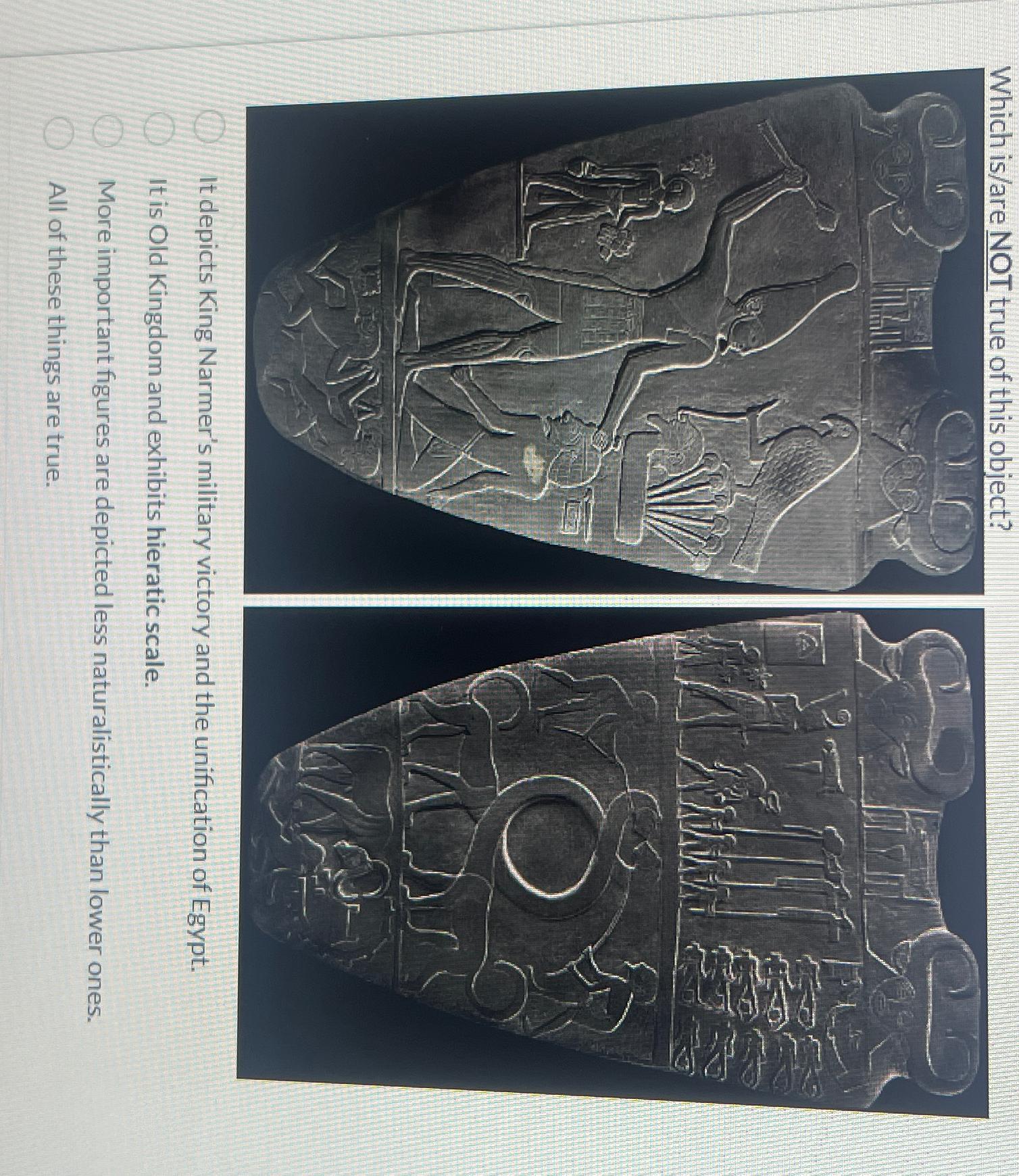 Solved Which is/are NOT true of this obiect?It depicts King | Chegg.com