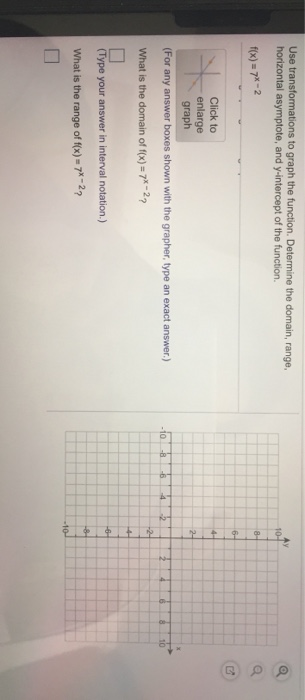 Solved Use transformations to graph the function. Determine | Chegg.com