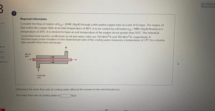 Solved Required information Consider the flow of engine oll | Chegg.com