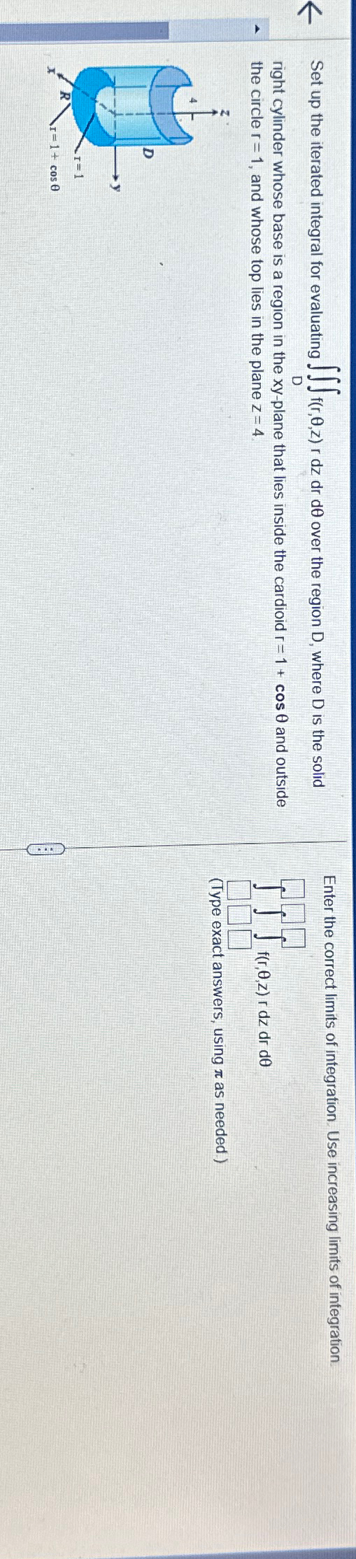 Solved Set up the iterated integral for evaluating | Chegg.com