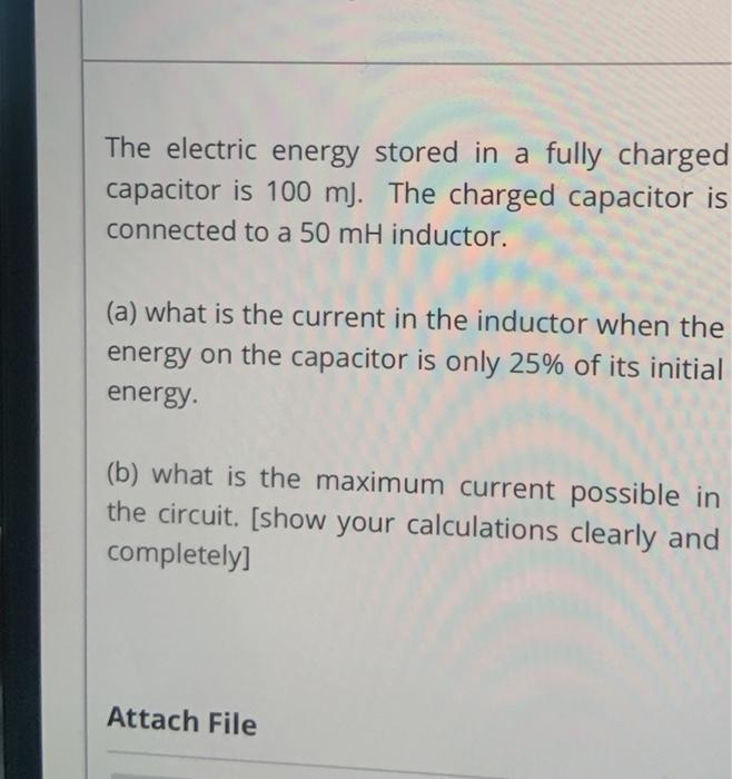 Solved The electric energy stored in a fully charged | Chegg.com