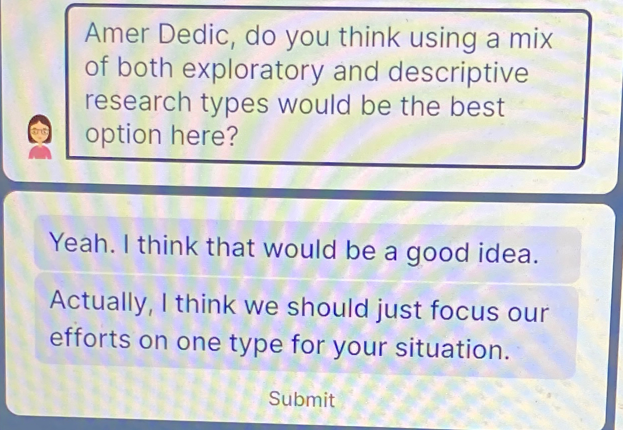 Solved Amer Dedic, do you think using a mix of both | Chegg.com