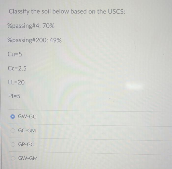 Solved Classify the soil below based on the USCS: | Chegg.com