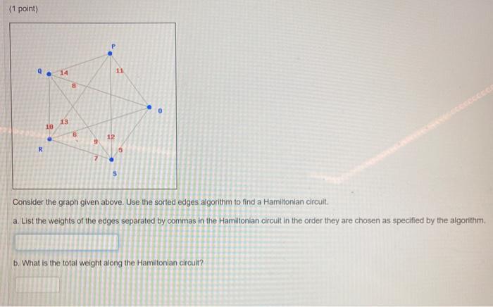 Solved (1 point) 14 11 8 13 10 6 12 9 R Consider the graph | Chegg.com