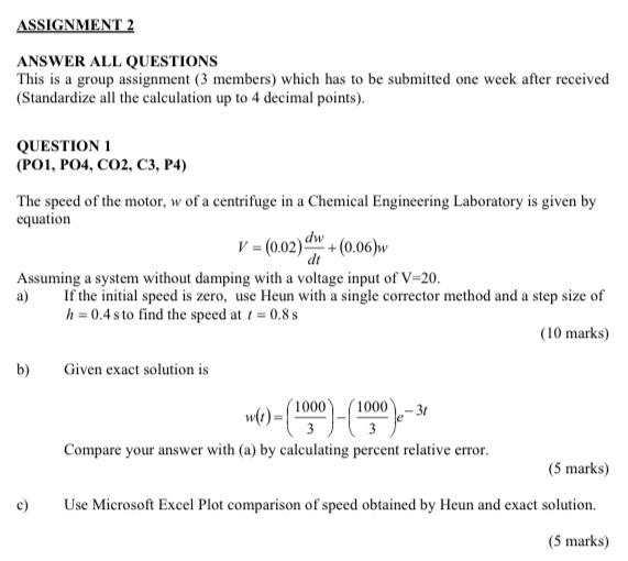 Solved Assignment 2 Answer All Questions This Is A Group 6352