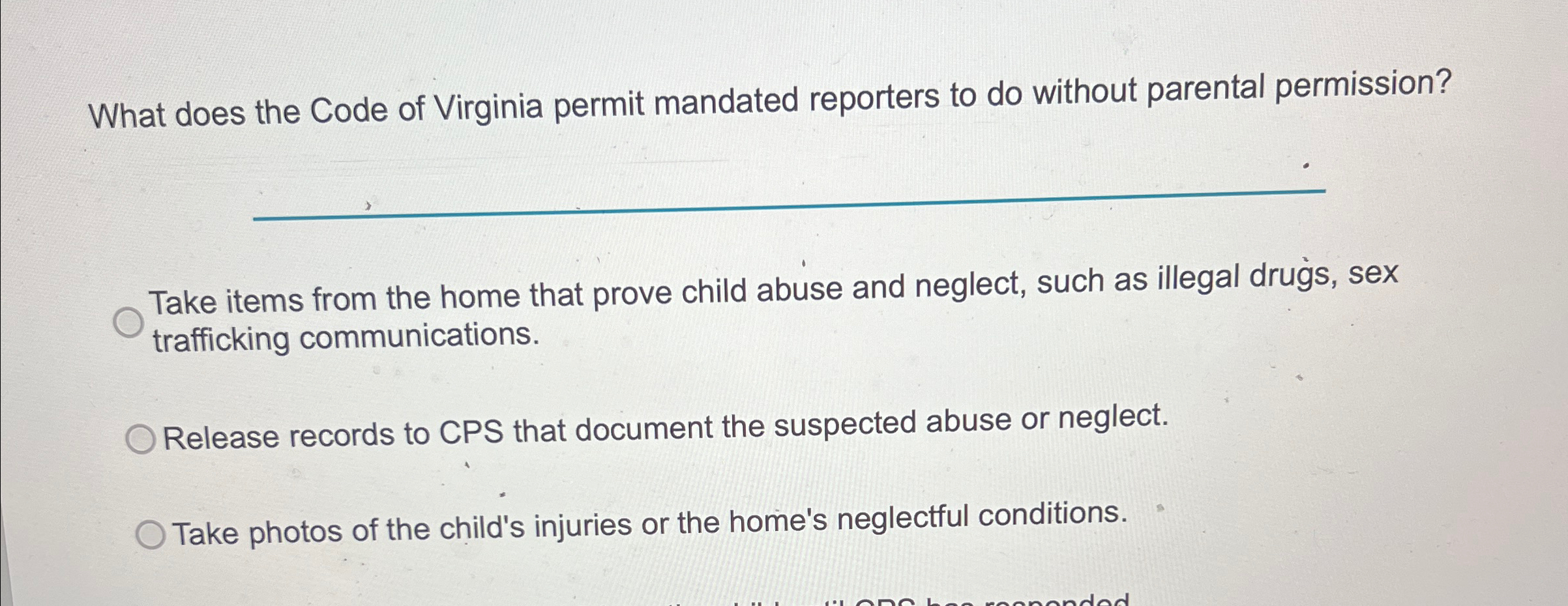 Solved What does the Code of Virginia permit mandated | Chegg.com