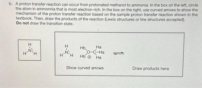 Solved A proton transfer reaction can occur from protonated | Chegg.com