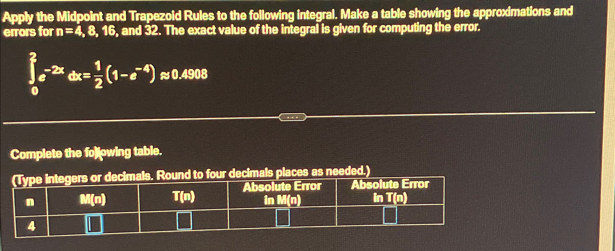 Solved Apply the Midpoint and Trapezoid Rules to the | Chegg.com