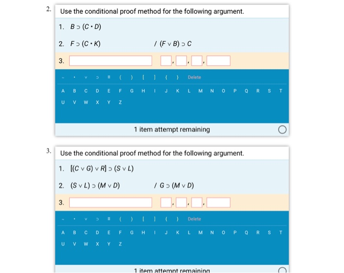 Solved 2. Use the conditional proof method for the following | Chegg.com
