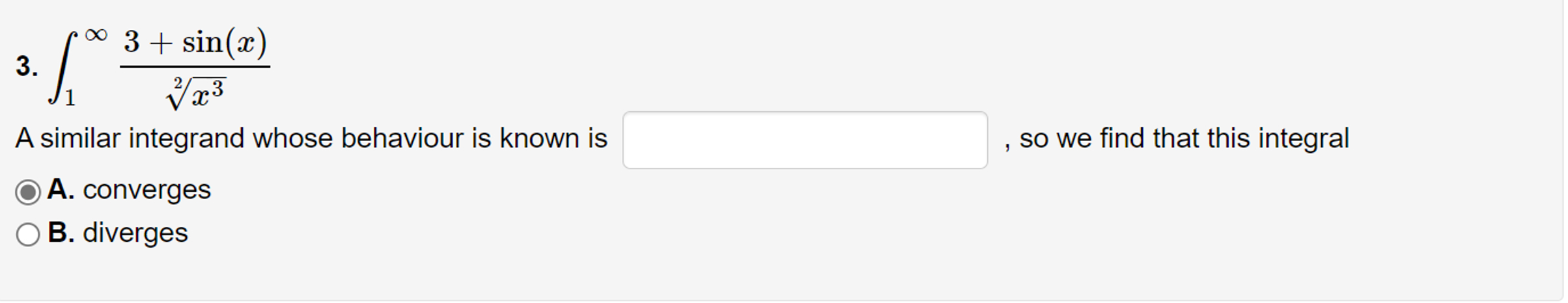 Solved For each of the following improper integrals, | Chegg.com
