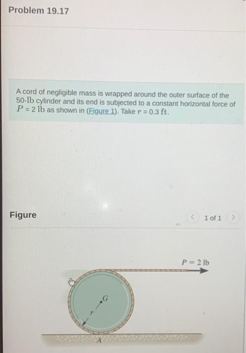 Solved A cord of negligible mass is wrapped around the outer | Chegg.com
