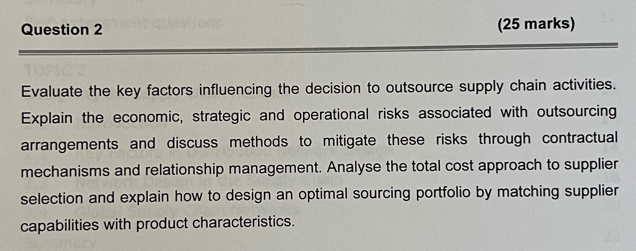 Solved Question 2(25 ﻿marks)Evaluate the key factors | Chegg.com