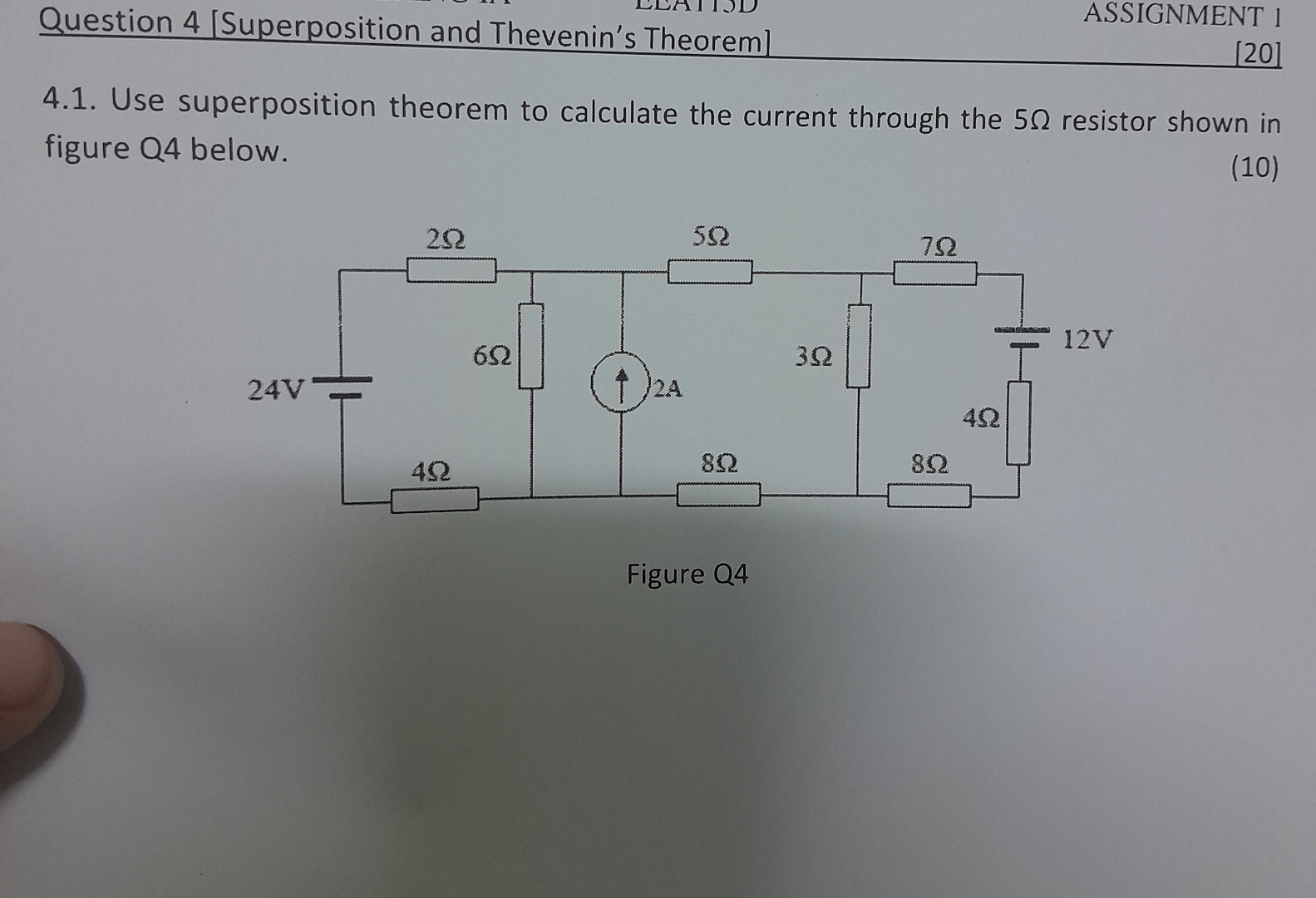 Solved Question 4 [superposition And Thevenins