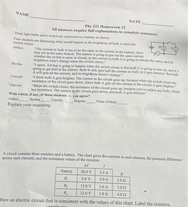 Solved Phy 221 Homework 23 All answers require full | Chegg.com