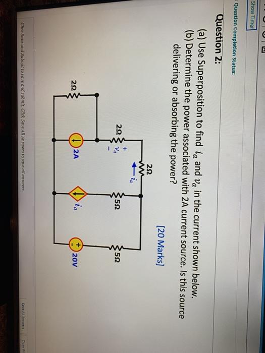 Solved Show Timer - Question Completion Status: Question 2: | Chegg.com