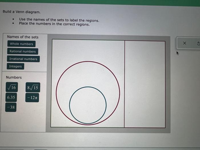 Solved Build a Venn diagram. Use the names of the sets to | Chegg.com